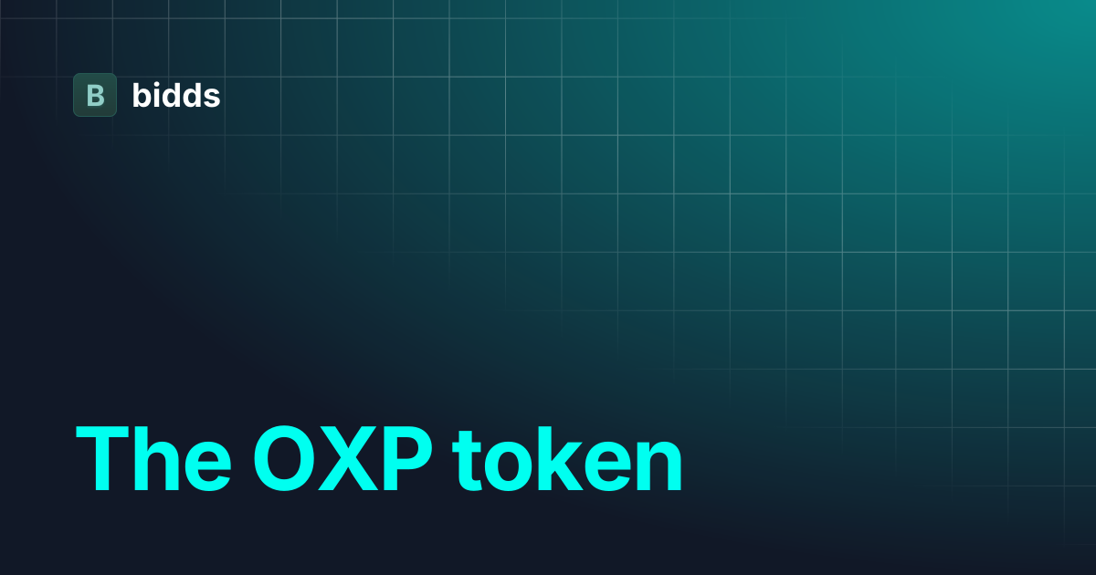 The OXP token | bidds